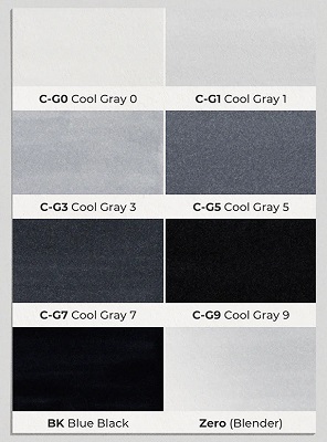 OLO Cool Gray Brush Marker Set 8 [165870] - $50.36 : SeniorArt